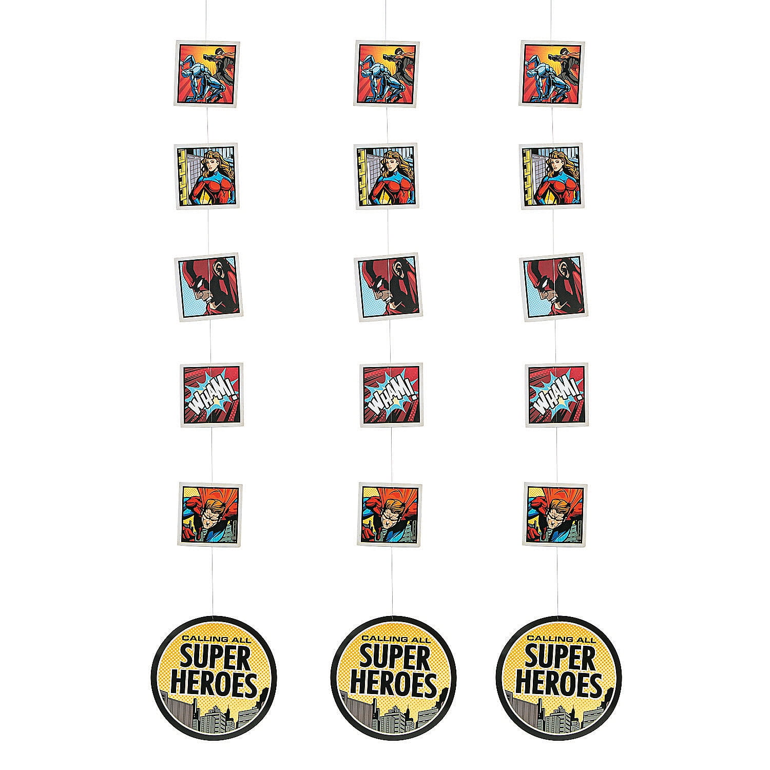 Comic Superhero Hanging Decor - Party Decor - 6 Pieces - Walmart.com