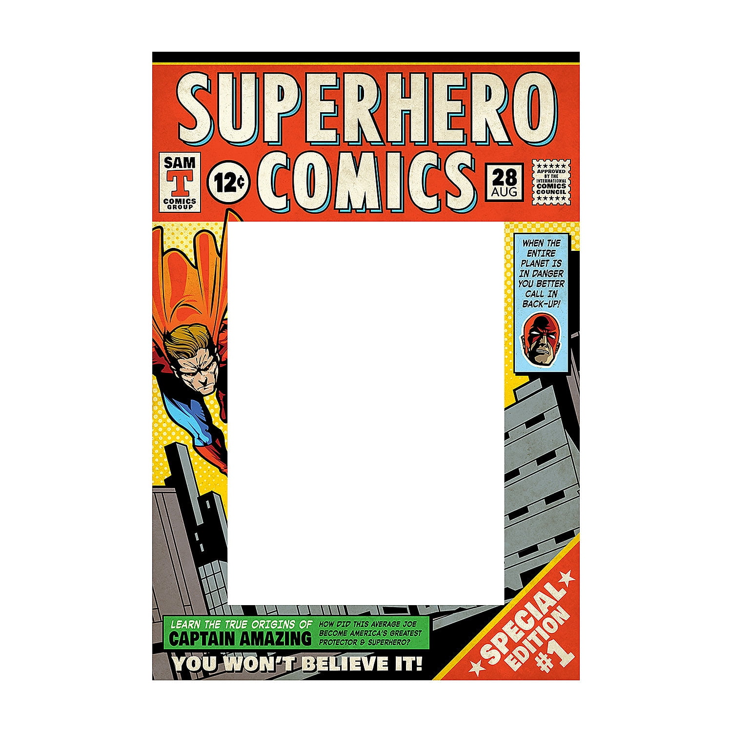 Comic Superhero Photo Comic Stand In - Party Decor - 1 Piece - Walmart.com