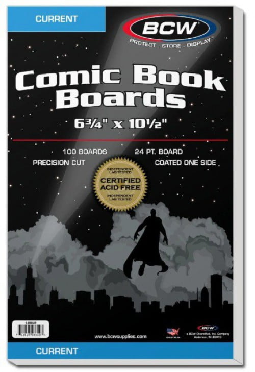 Comic Supplies Current Comic Book Boards (100 Count) - Walmart.com
