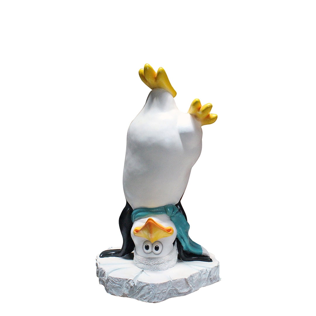 Comic Upside Down Penguin Statue - Walmart.com