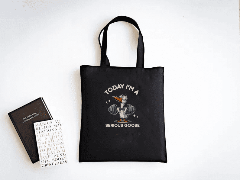 Comical goose meme funny serious animal mood Tote bags - Walmart.com