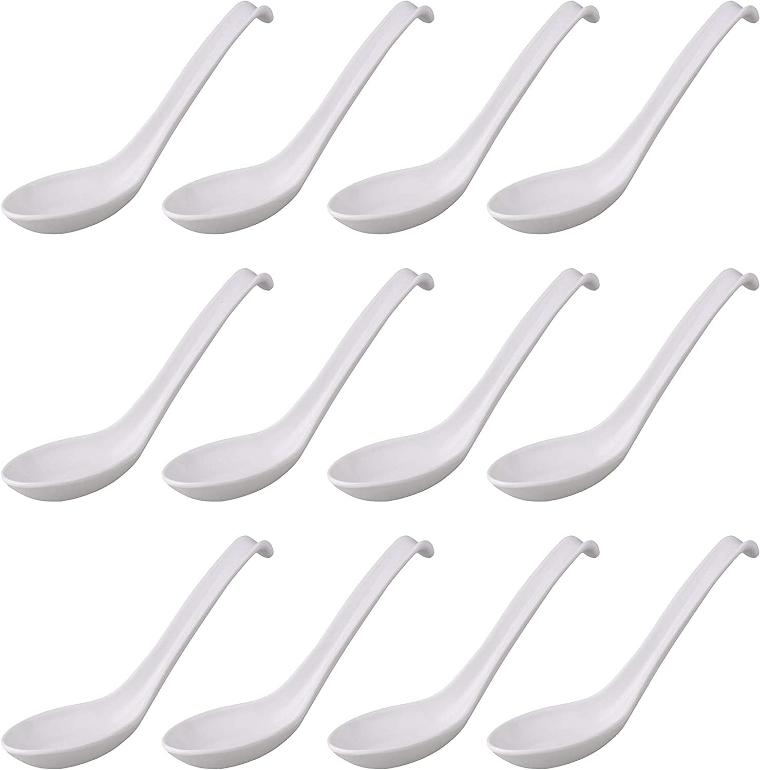 Comicfs Asian Soup Spoons 12 pieces, 12HSP-W, Large Japanese Soup ...