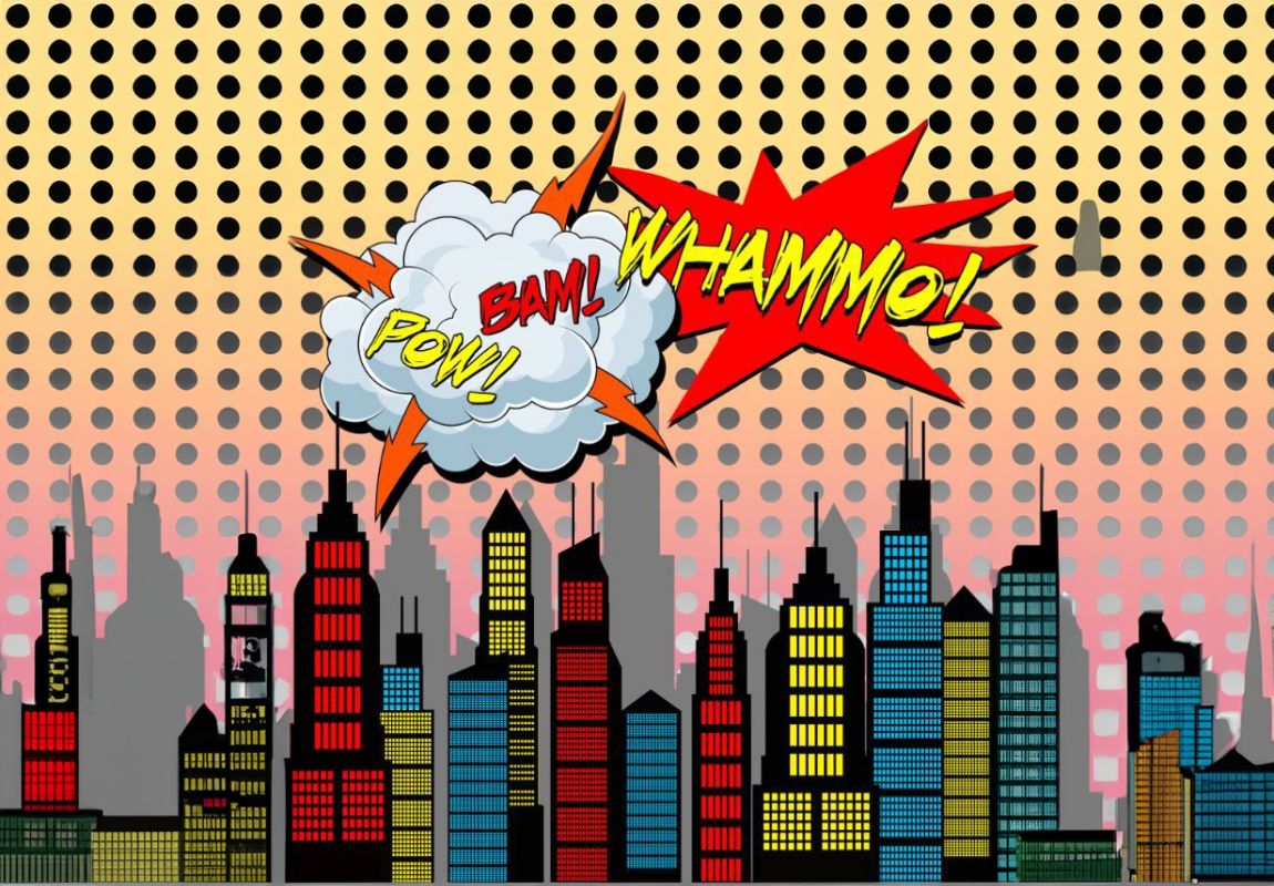 Comics Baby Shower Background Banner Photography Backdrops ration Photo ...