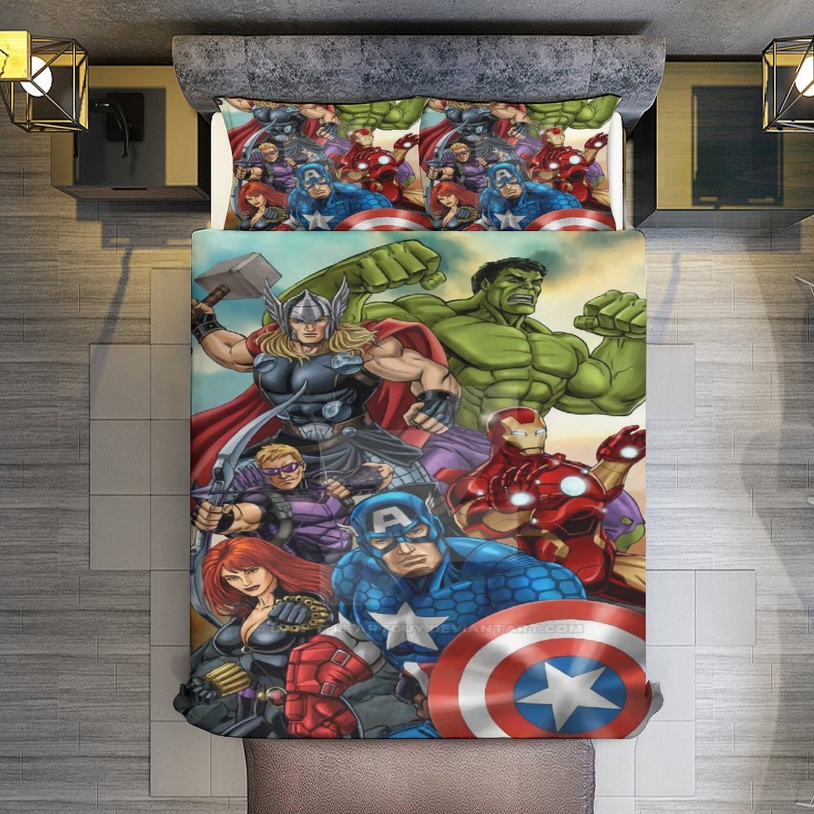 Comics Captain America And Iron Man Spider-Man Batman Duvet Cover for ...