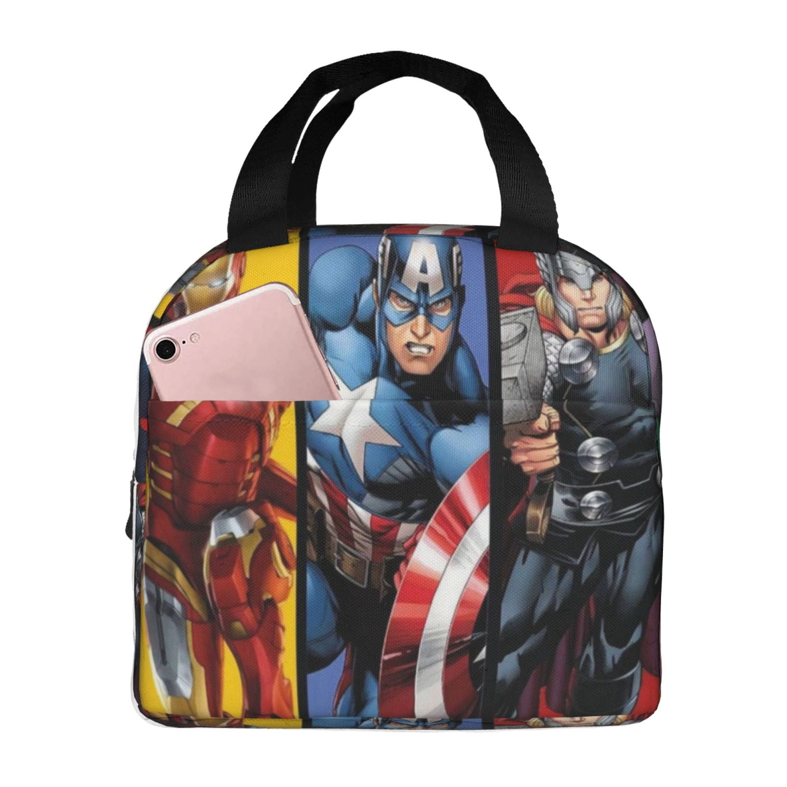 Comics Captain America And Iron Man Spider-Man Batman Lunch Bag for ...