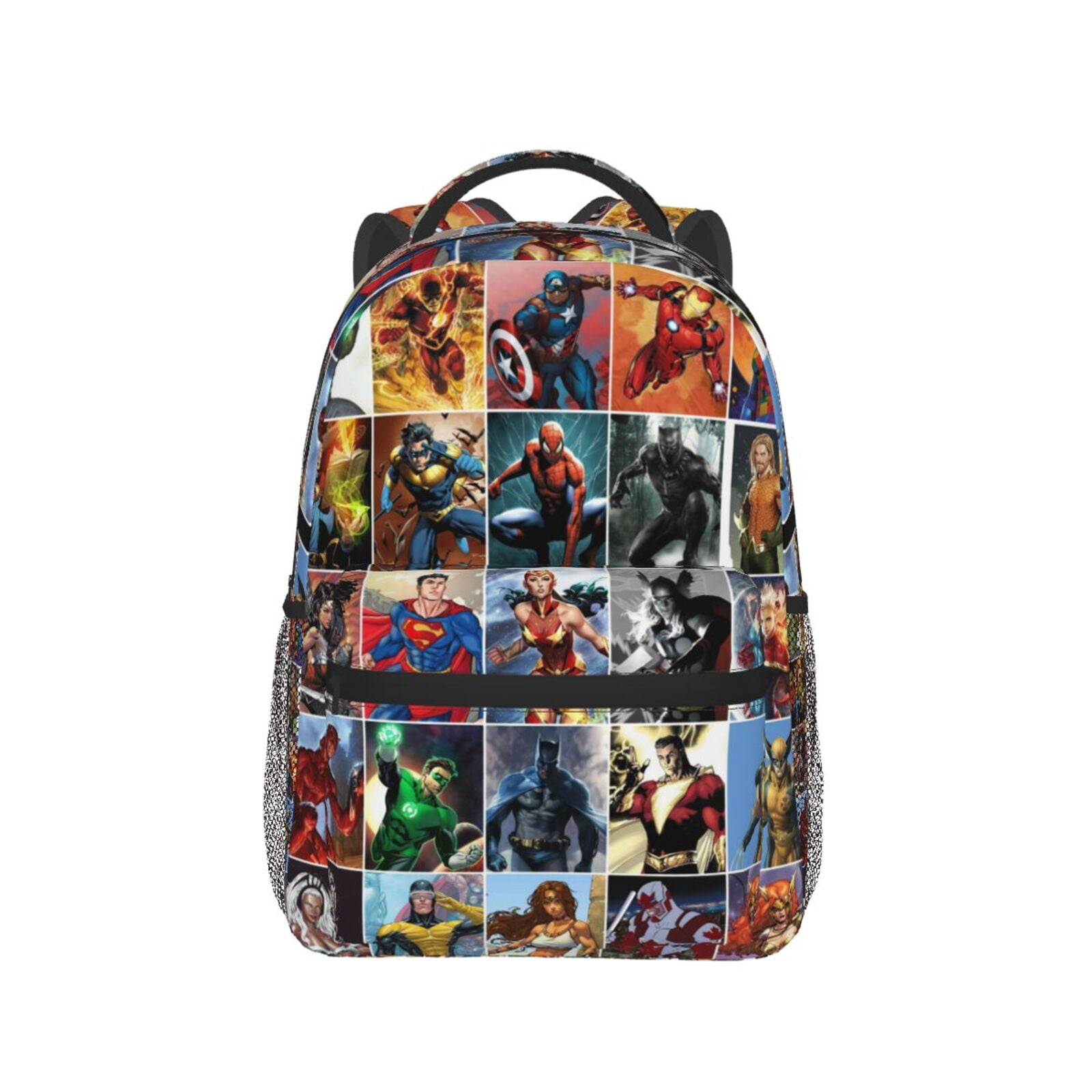 Comics Captain America and Iron Man Spider-Man Batman Travel Backpack ...