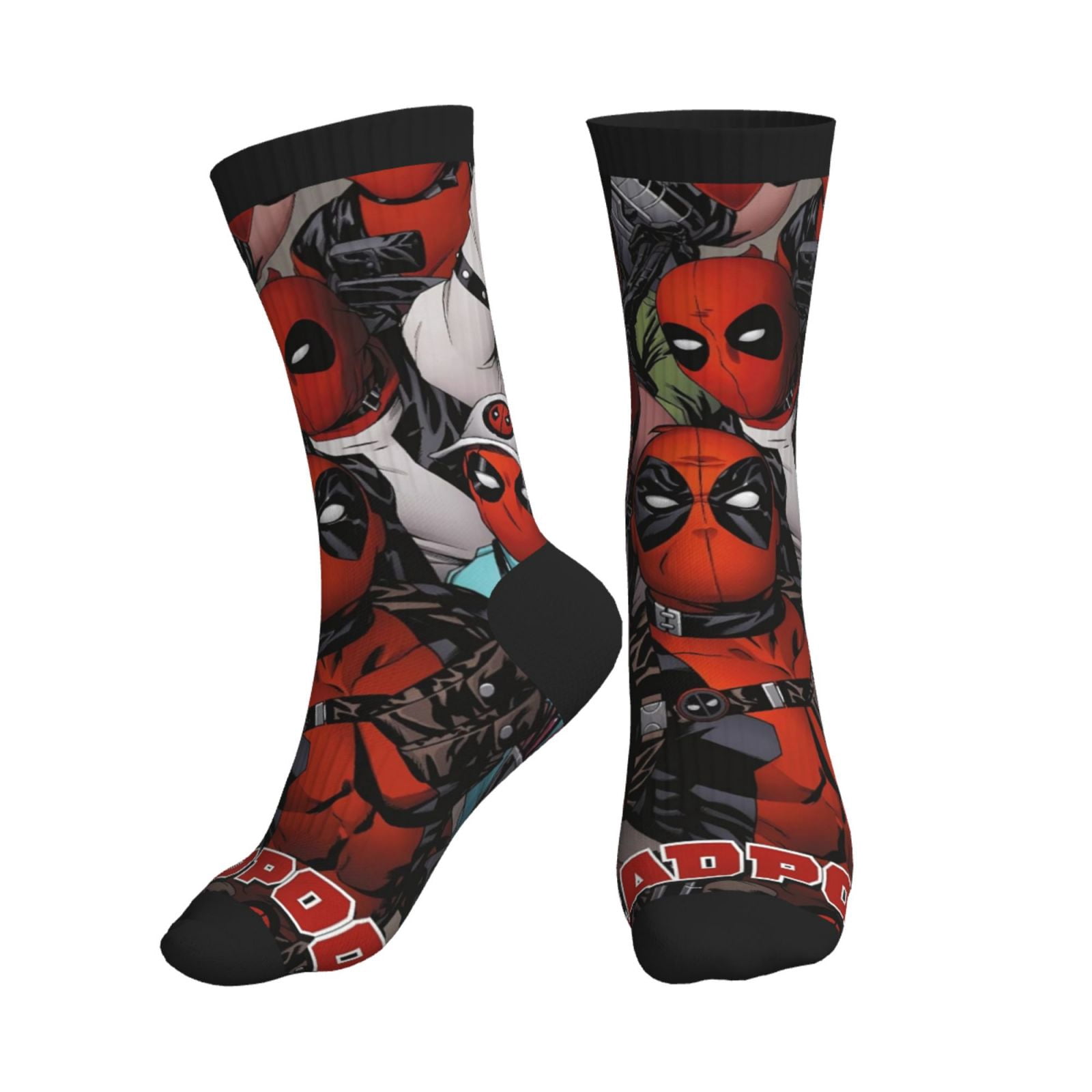 Comics - Deadpool - Faces Crew Socks, Funky Silky Comfort Socks For Men ...