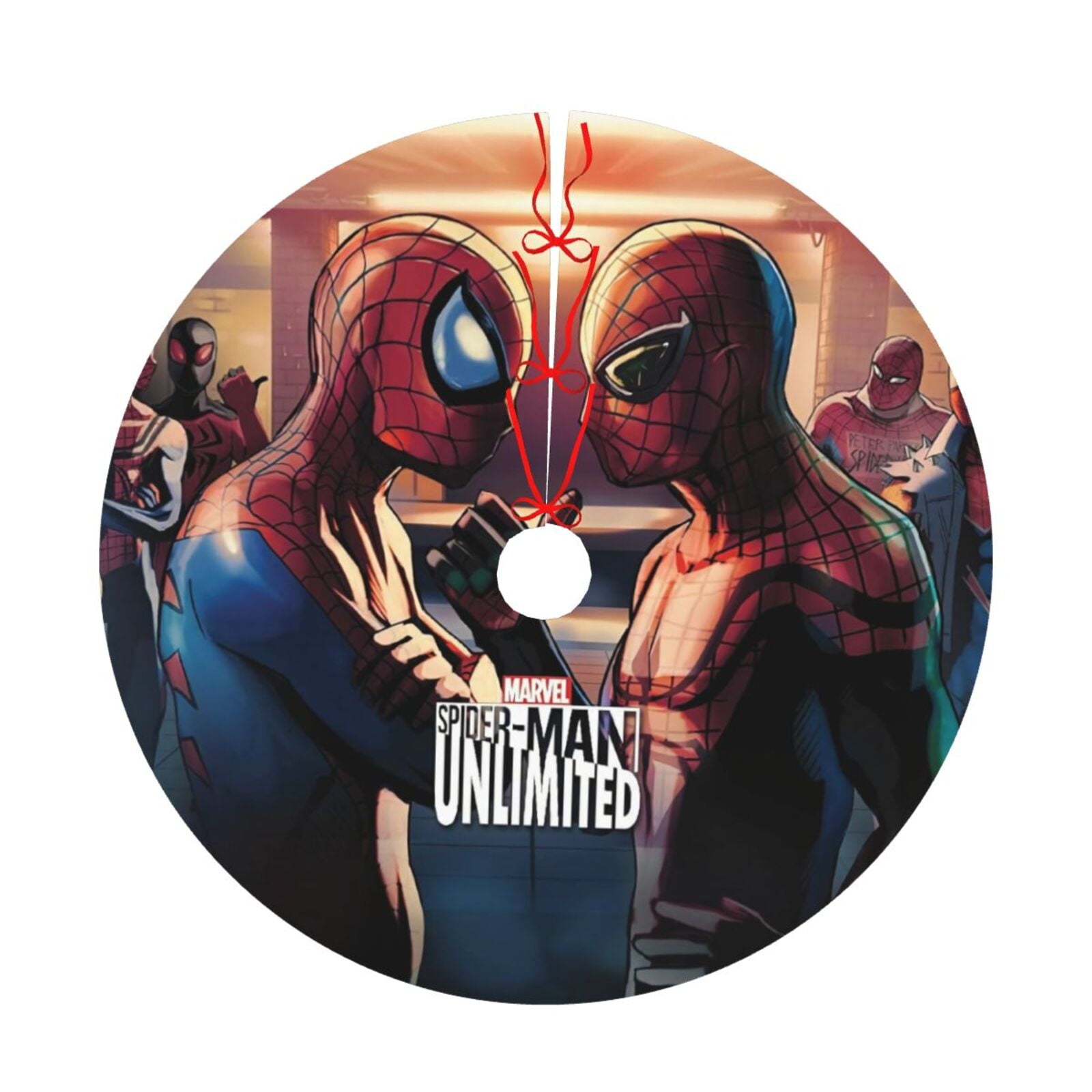 Comics Game-Spider-Man Christmas Tree Skirt 48 Inch Xmas Tree Skirts ...