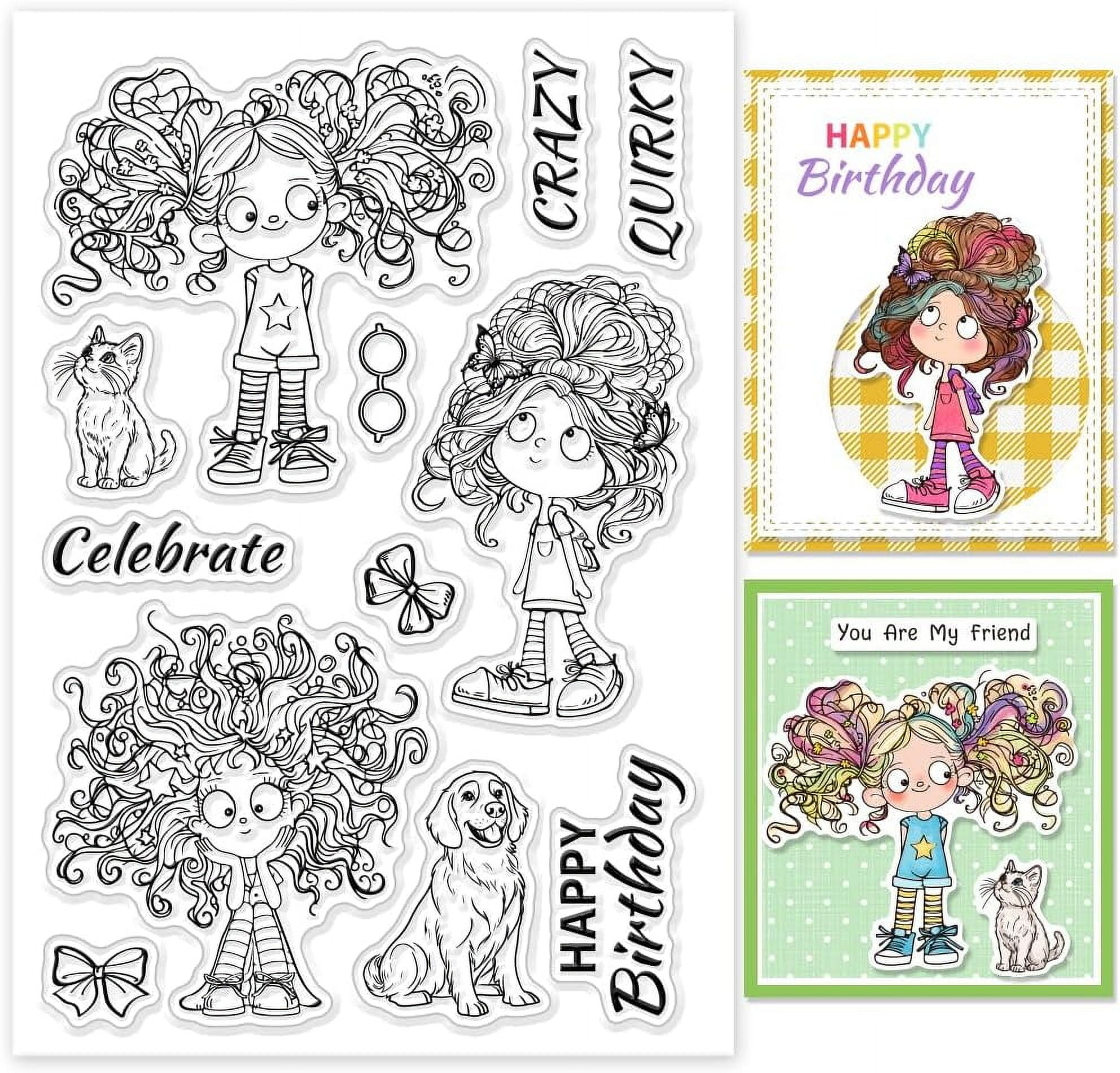 Comics People Clear Stamps Cartoon Characters Dogs Silicone Clear Stamp ...