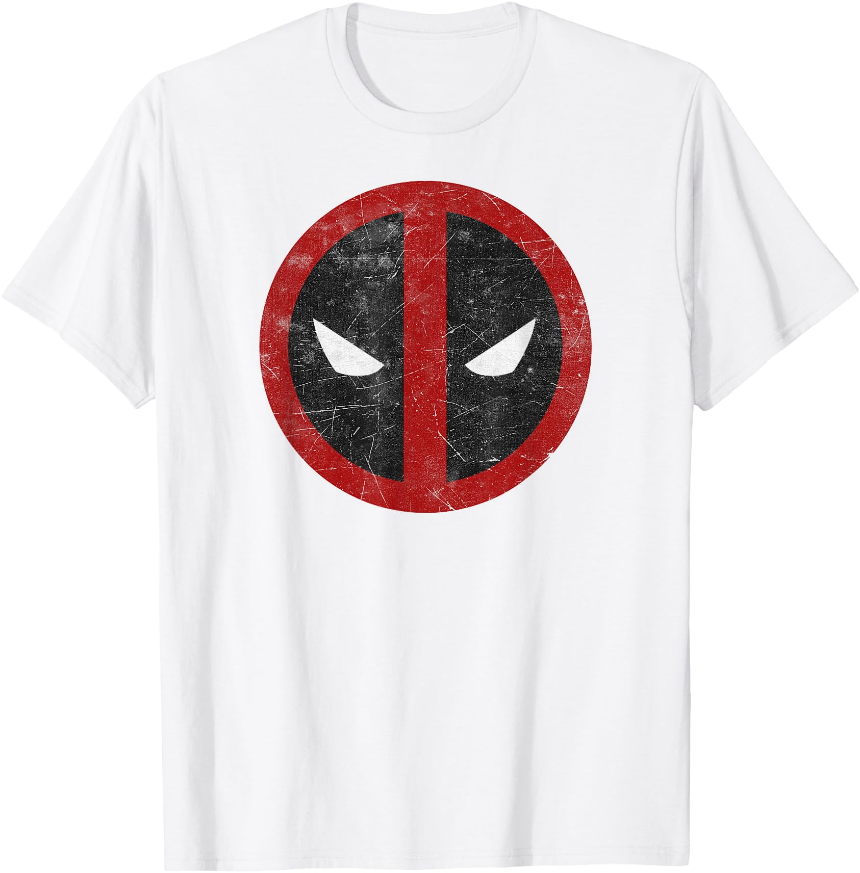 Comics Retro Classic Deadpool Mask Distressed Icon DTG Print Unisex T ...