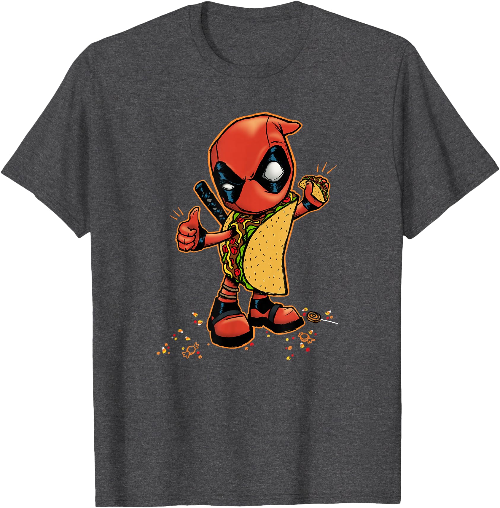 Comics Retro Classic Halloween Taco Deadpool DTG Print Unisex T-Shirt ...
