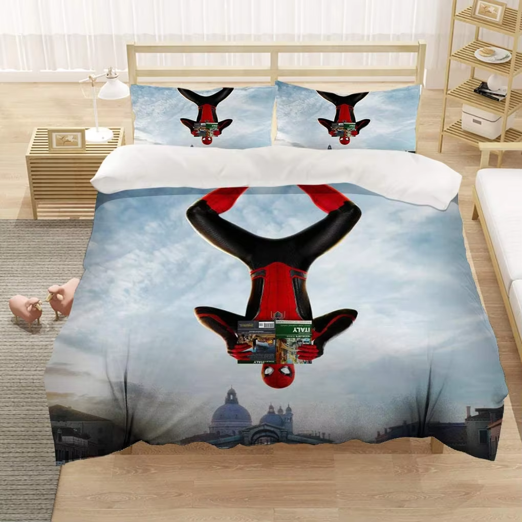 Comics Spider Man Anime Bedding Set Duvet Cover Suitable For Children ...
