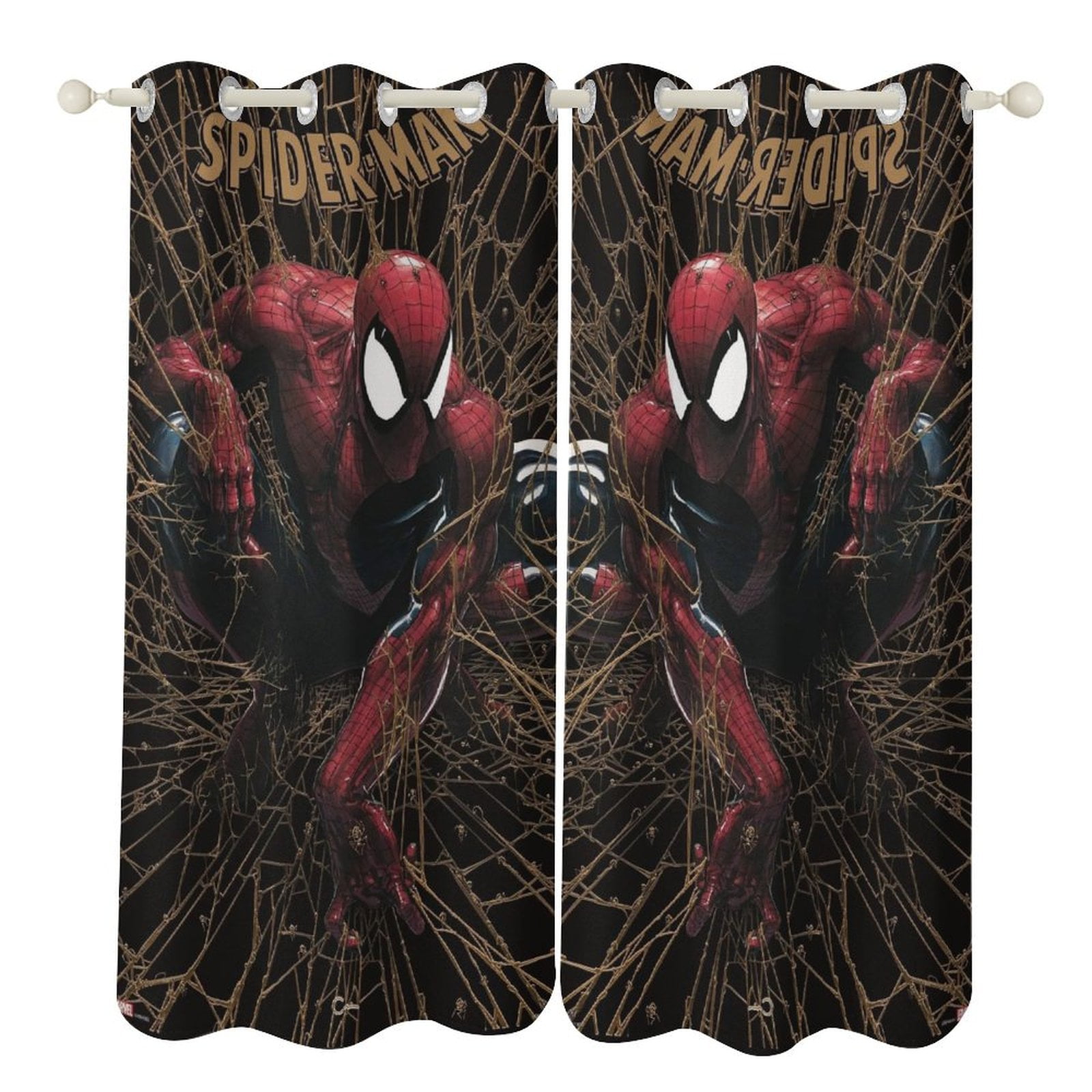 Comics Spider-Man Kids Curtains 52 X 84 Inch,Cartoon Blackout Curtains ...