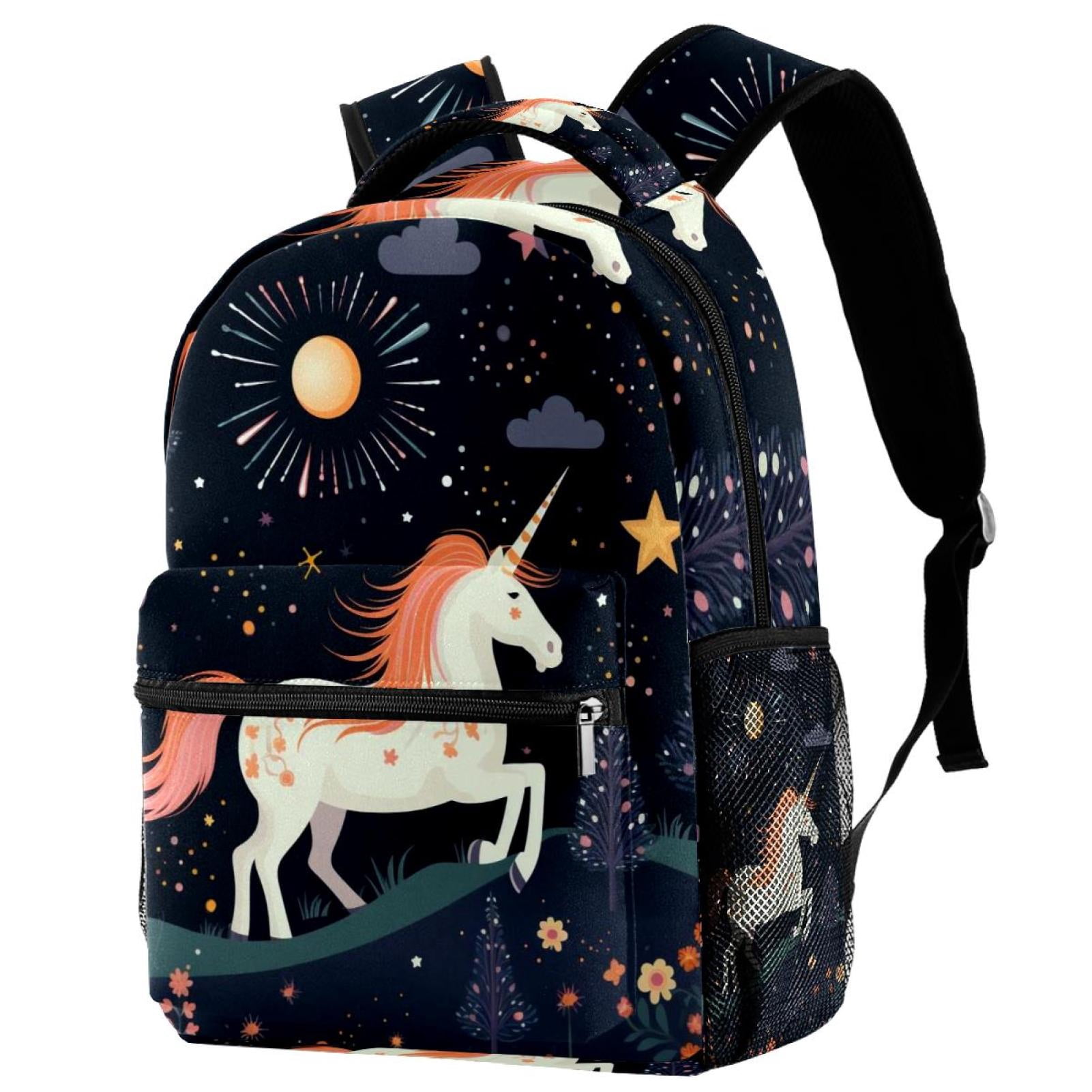 Comics Starry Sky Unicorn Lightweight Backpacks Roomy Interior, Casual ...