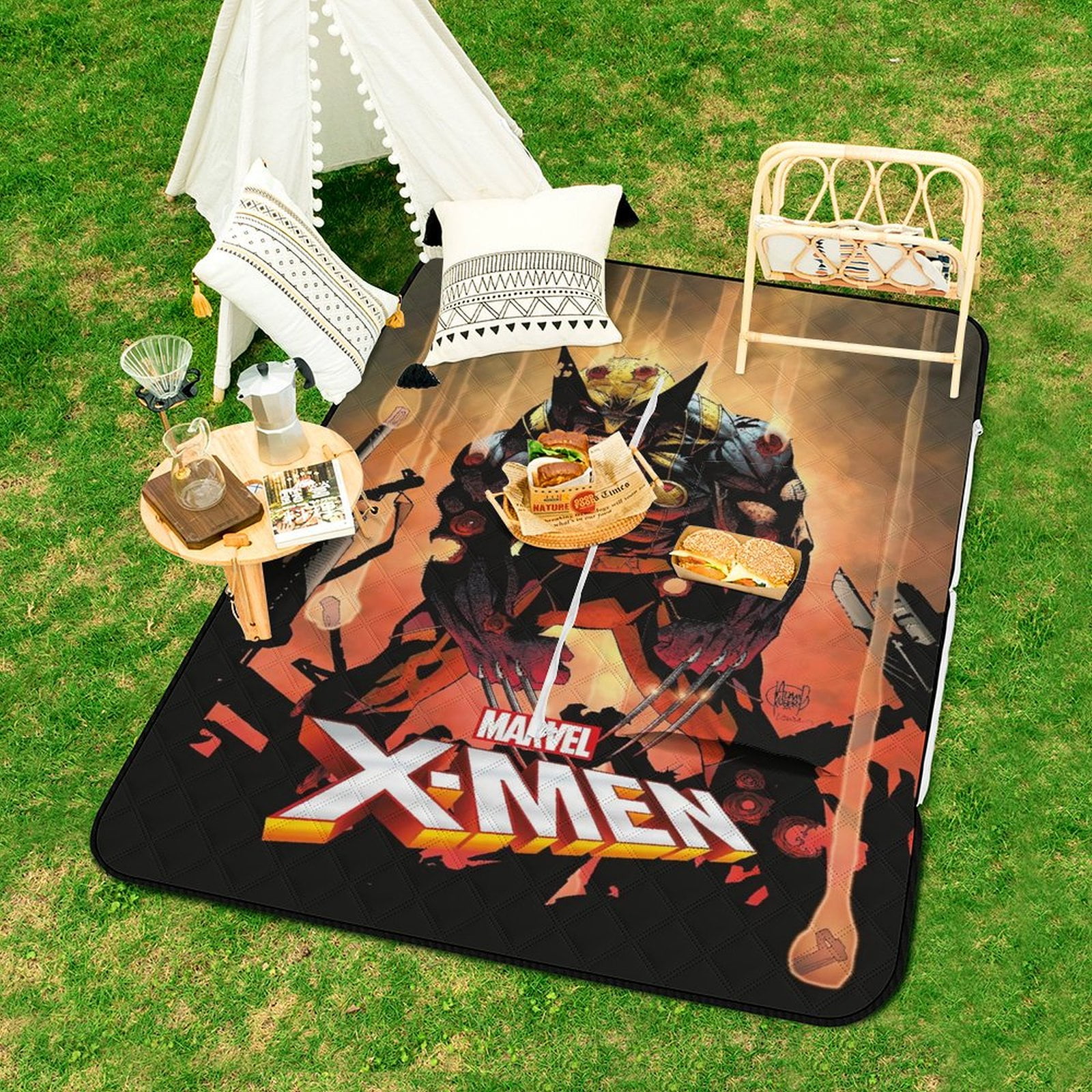 Comics Wolverine Picnic Blankets Outdoor Blanket,59'x39' Extra Large ...
