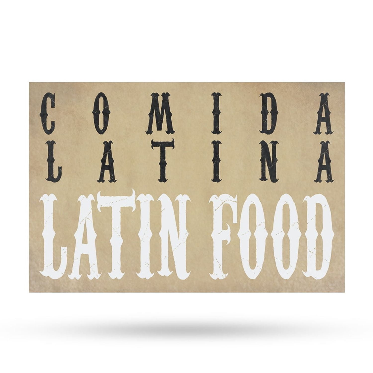 Comida Latina Latin Food Vinyl Decal 12 Inch x 16 Inch Weatherproof ...
