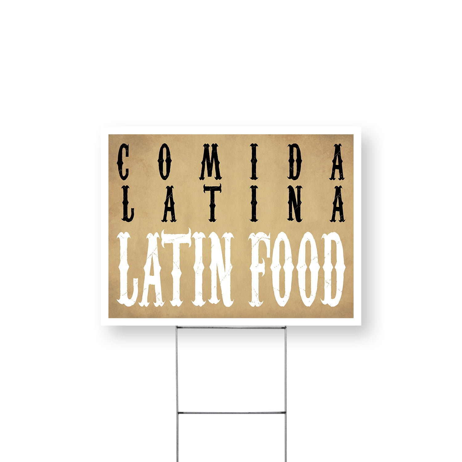 Comida Latina Latin Food Yard Sign 18 Inch x 24 Inch Double Sided ...