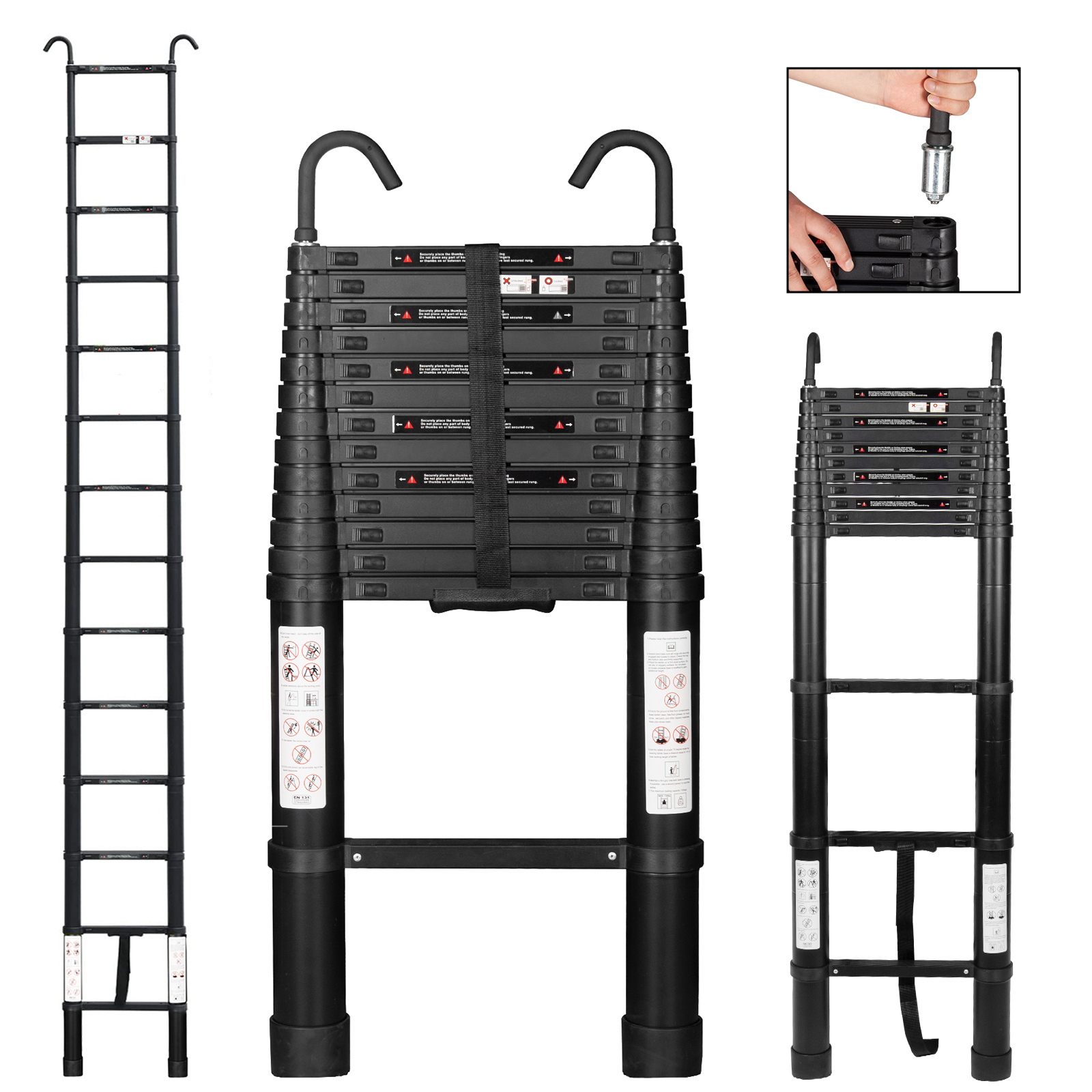 Little Giant Ladder Systems M17 with Leg Levelers Multi-Position Ladder ...