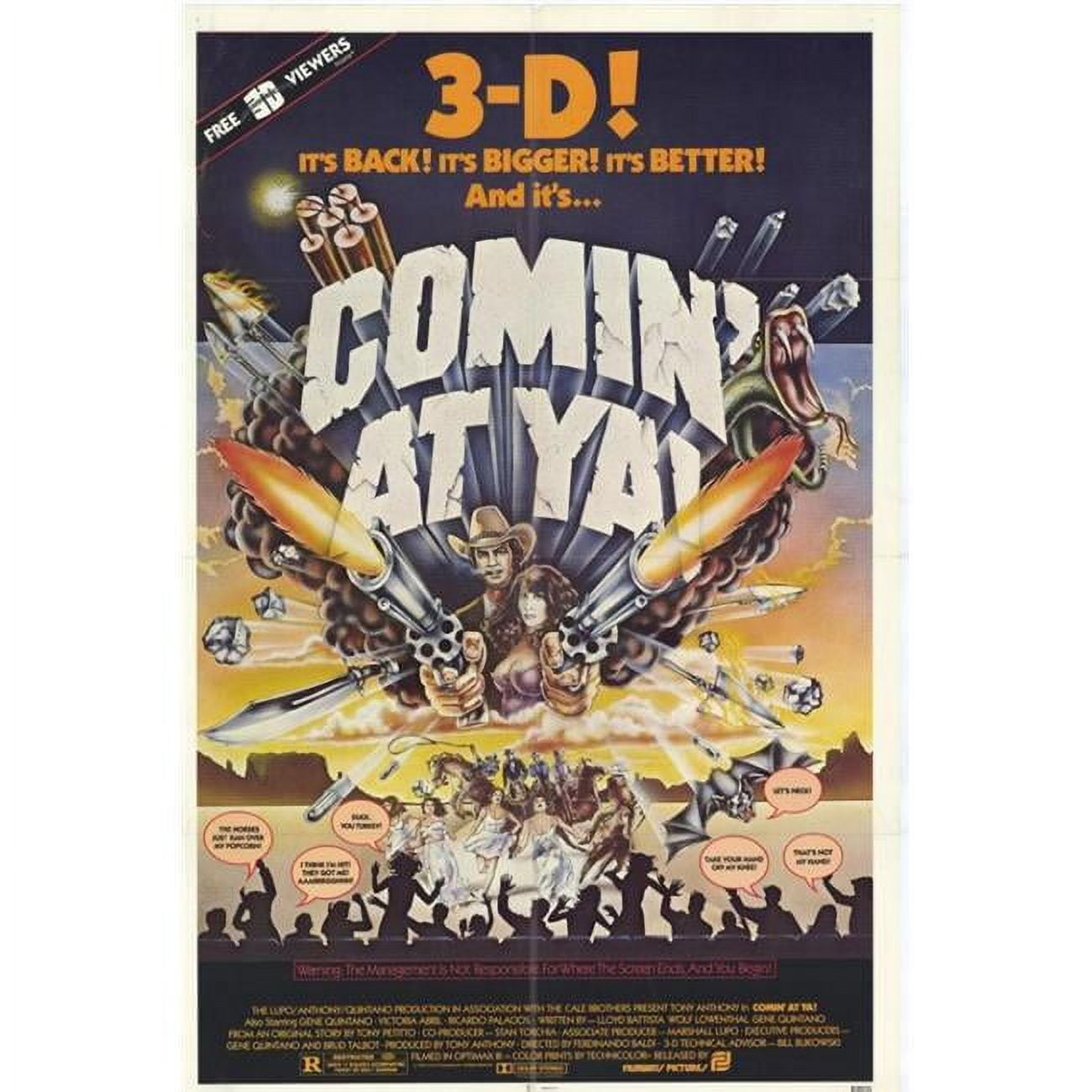 Comin at Ya Movie Poster - 27 x 40 in. - Walmart.com