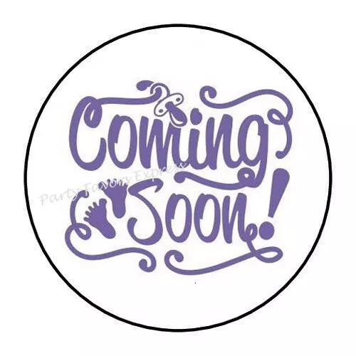 Coming Soon Baby Announcement Sticker Party Favor Envelope Seals Labels ...