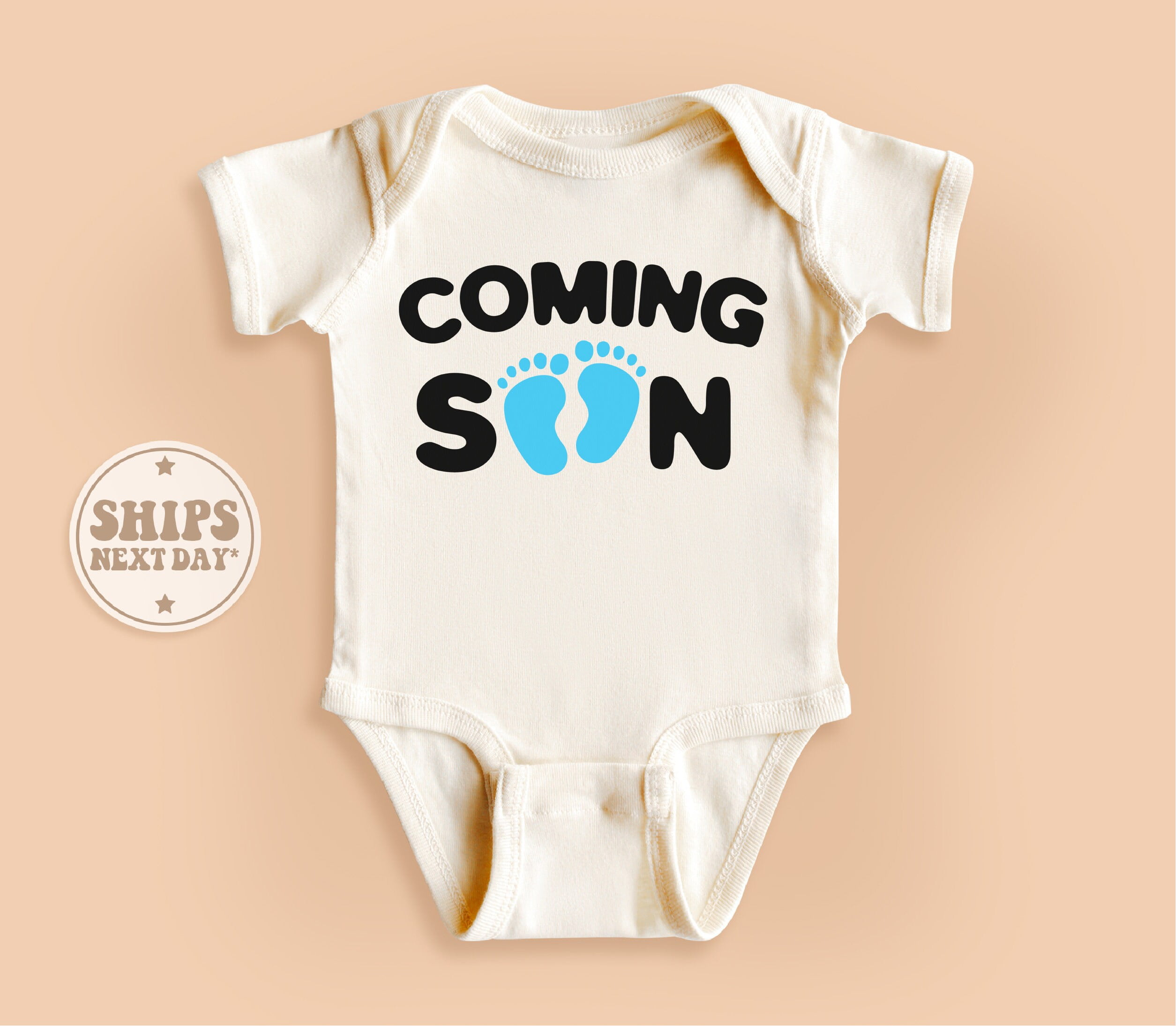 Coming Soon Baby Onesie, Pregnancy Announcement Baby Bodysuit, Baby ...