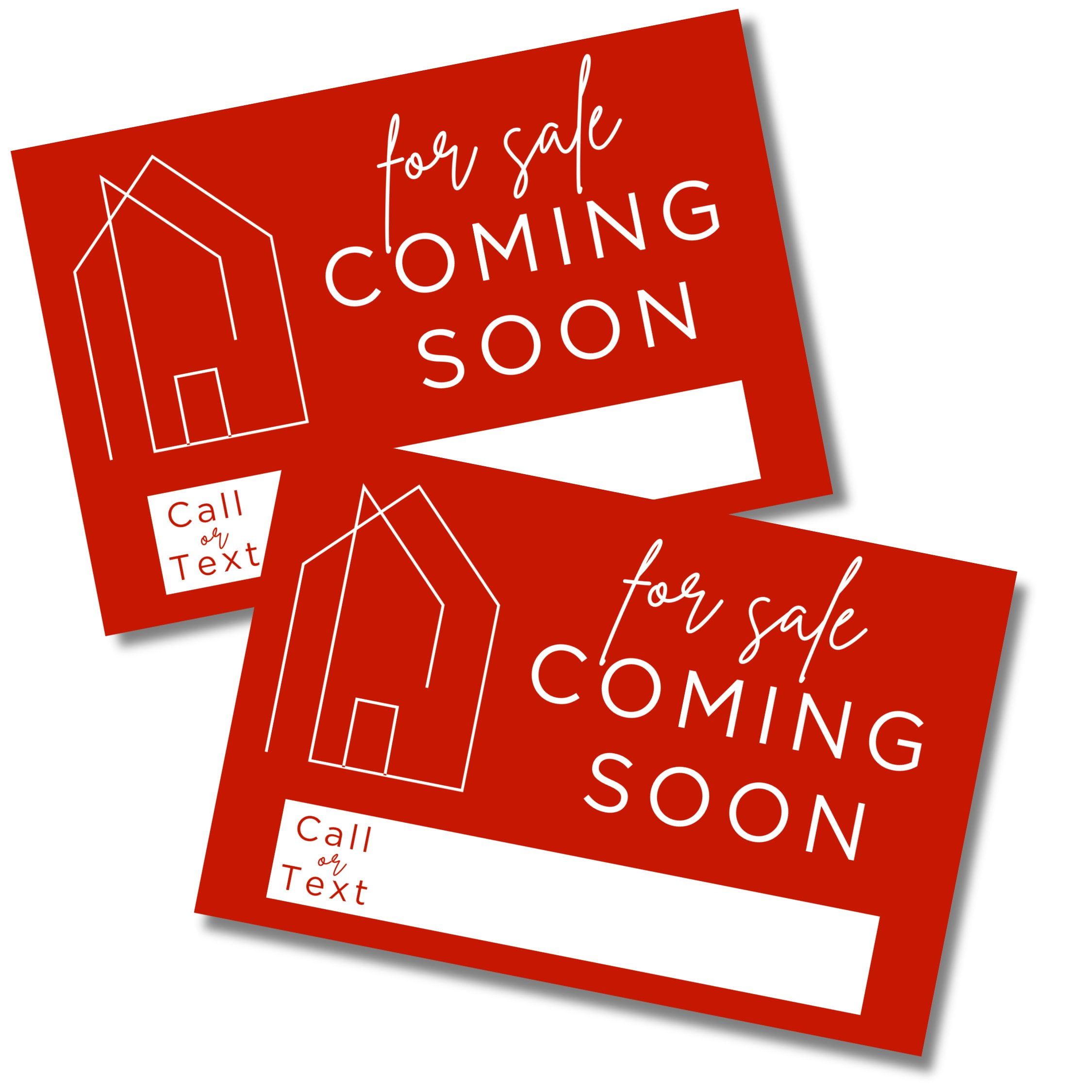 Coming Soon Real Estate Sign for Home 12 x 18 Yard Sign with H Frame ...