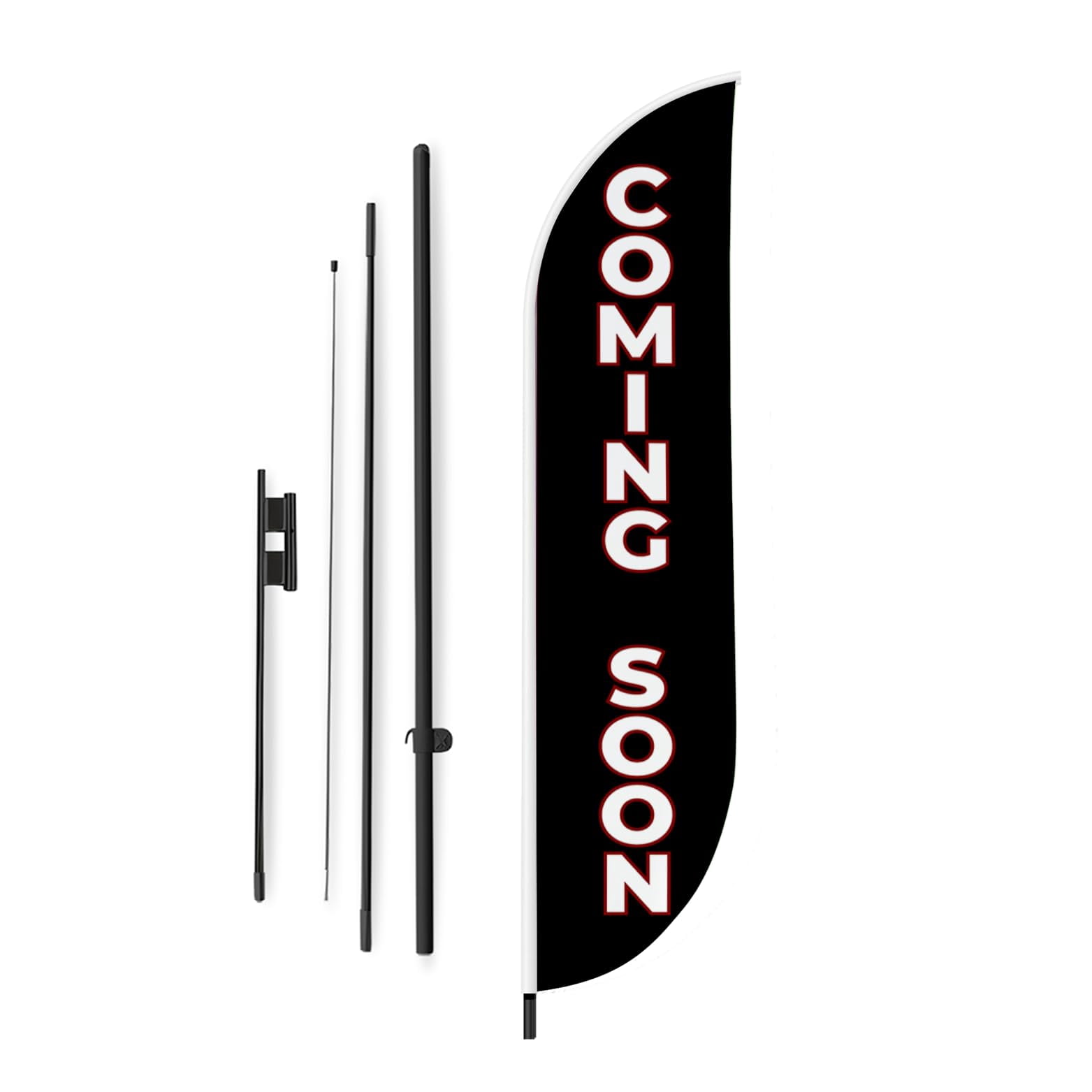 Coming Soon Sign feather flag Pole kit for Outdoor by BCB Print | 11 ...