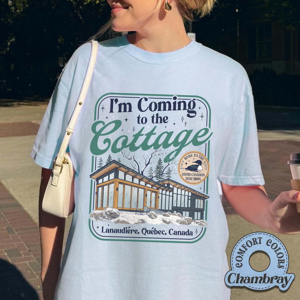 Coming to the Cottage Comfort Colors T-Shirt – Hockey Romance Fan Tee ...