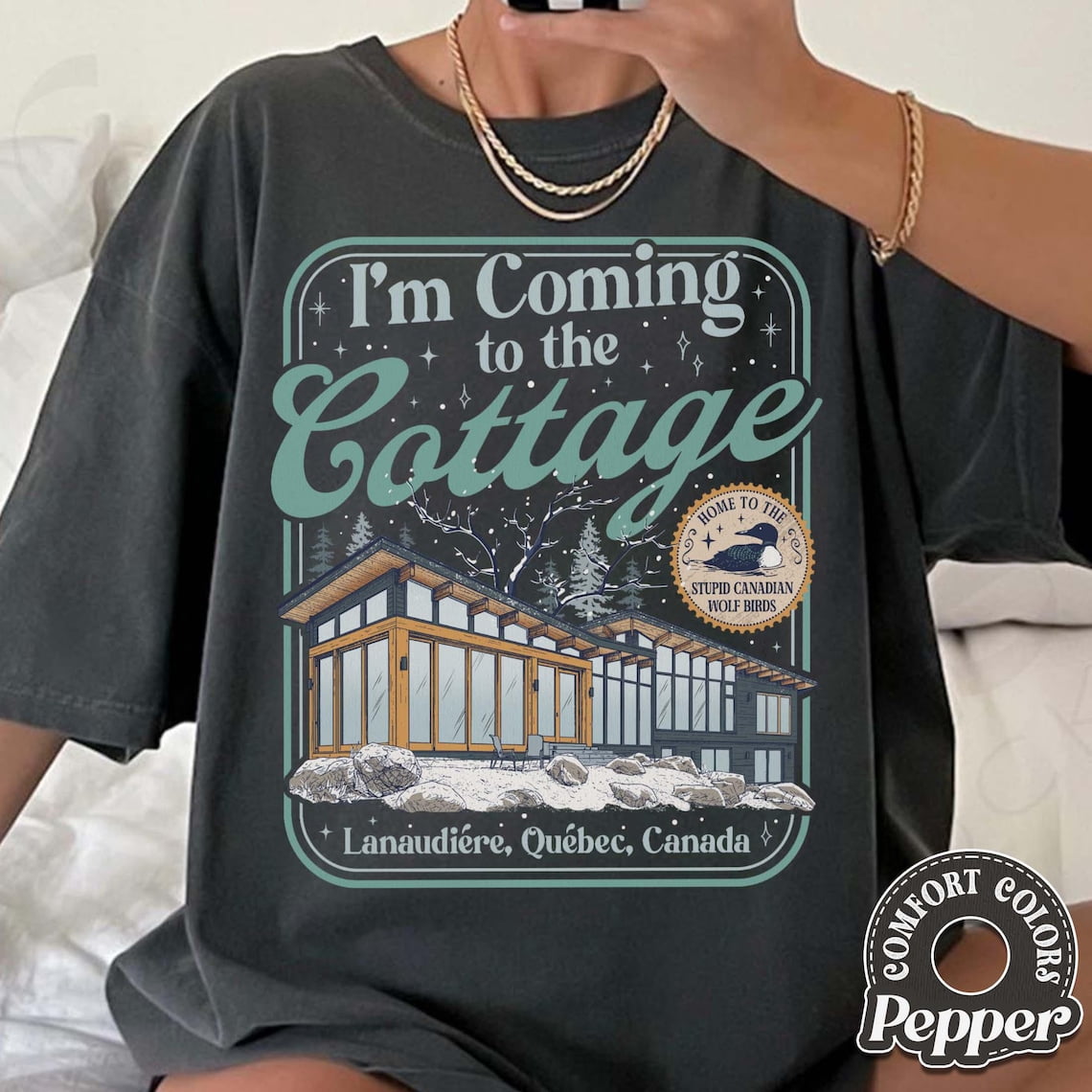 Coming to the Cottage Comfort Colors T-Shirt – Hockey Romance Fan Tee ...