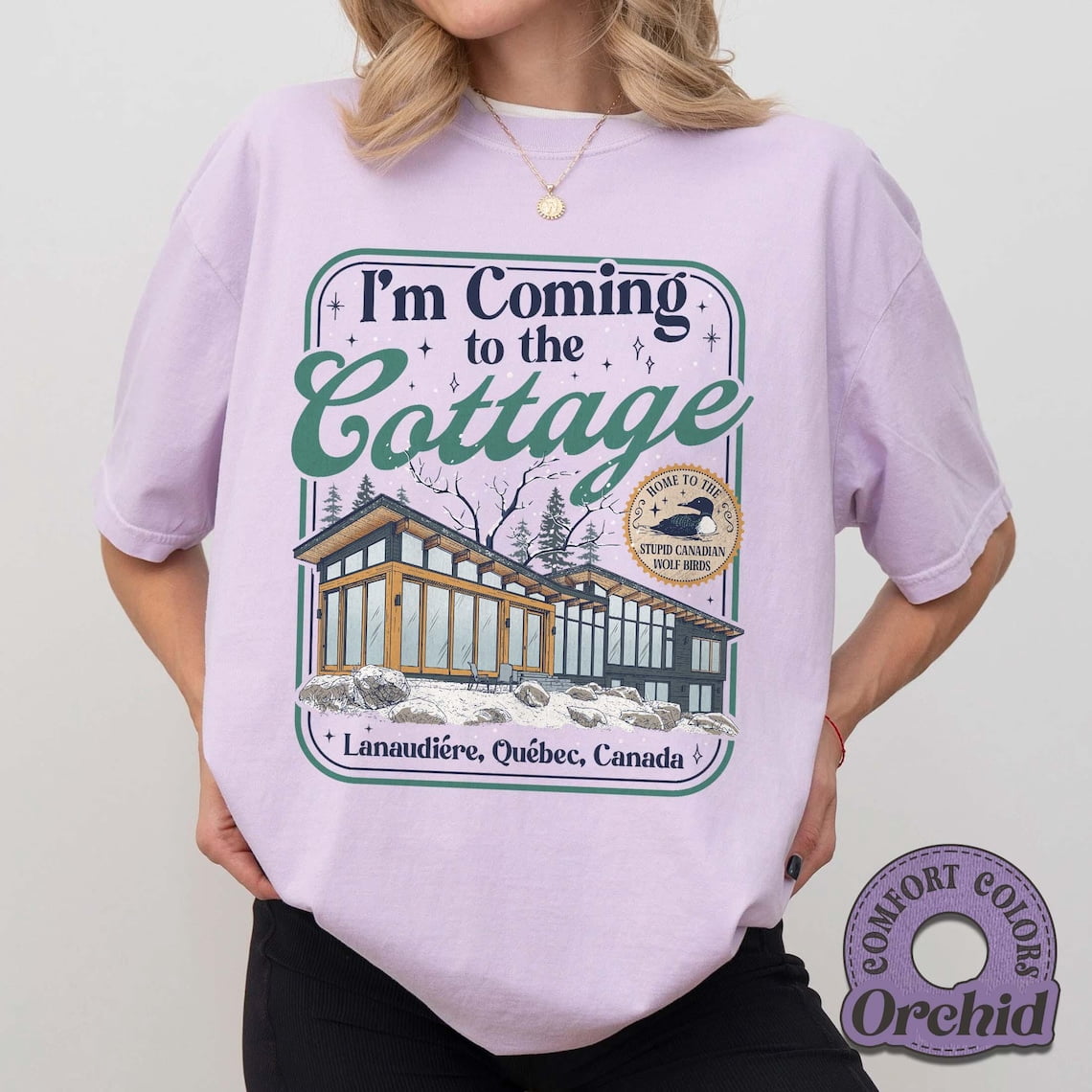 Coming to the Cottage Comfort Colors T-Shirt – Hockey Romance Fan Tee ...