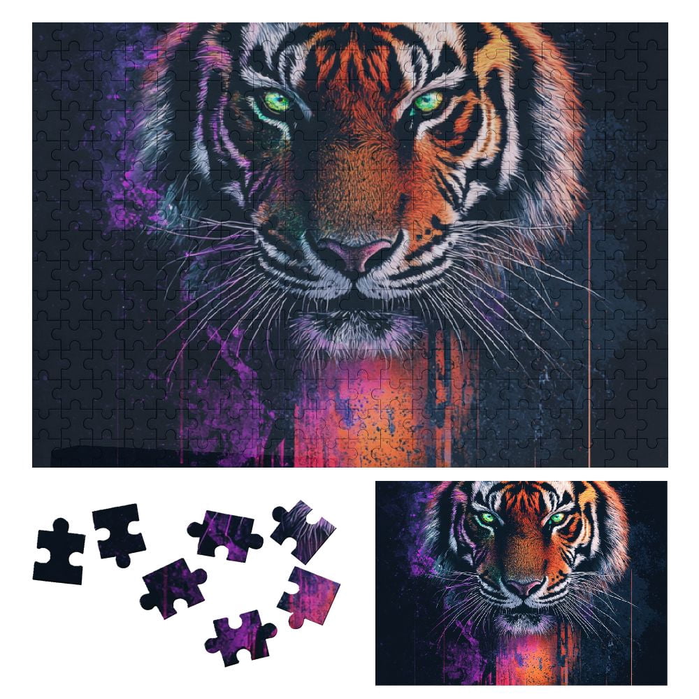 Comio Fierce Tiger Wooden Jigsaw Puzzle for Adults and Kids, Relaxing ...