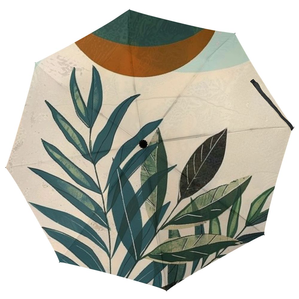 Comio Geometric Design Automatic Three-Fold Umbrella Compact Portable ...