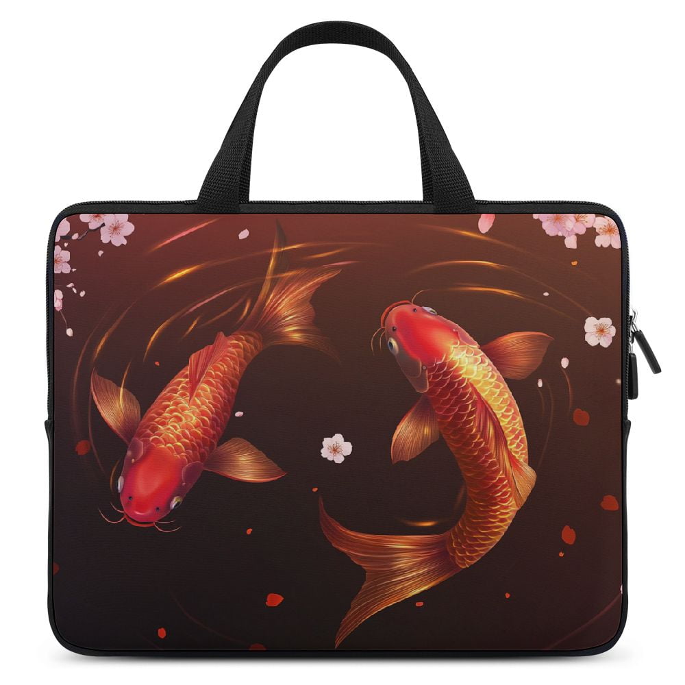 Comio Laptop Bag Happy New Year, Koi Blessings Computer Protective Handle Case in Diving Fabric ...