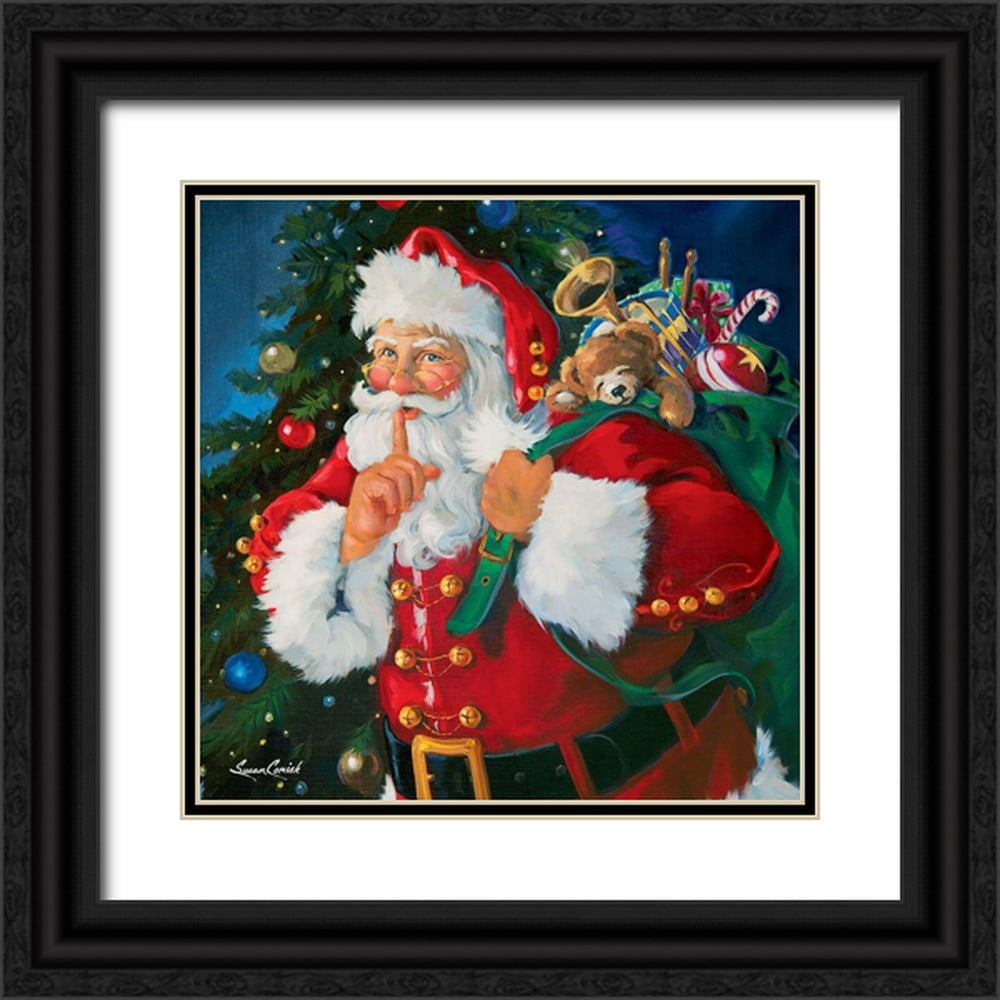 Comish, Susan 12x12 Black Ornate Wood Framed with Double Matting Museum ...