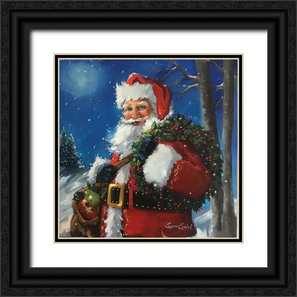 Comish, Susan 15x15 Black Ornate Wood Framed with Double Matting Museum ...