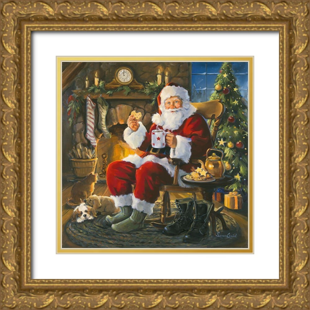 Comish, Susan 15x15 Gold Ornate Wood Framed with Double Matting Museum ...