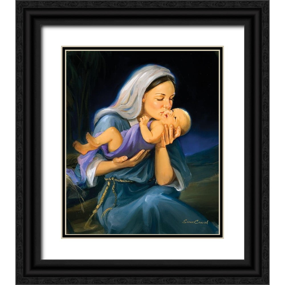 Comish, Susan 20x23 Black Ornate Wood Framed with Double Matting Museum ...