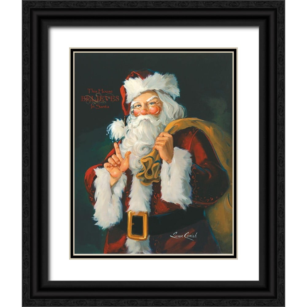 Comish, Susan 20x24 Black Ornate Wood Framed with Double Matting Museum ...