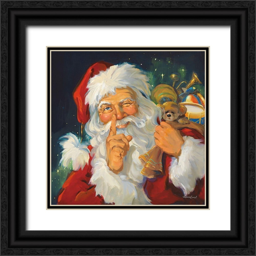 Comish, Susan 26x26 Black Ornate Wood Framed with Double Matting Museum ...