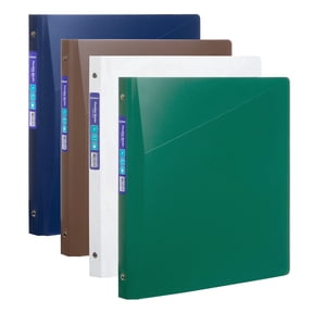 Sturdy 1 Inch Telescoping 3 Ring Binder with Clear Front Pocket, 1 ...