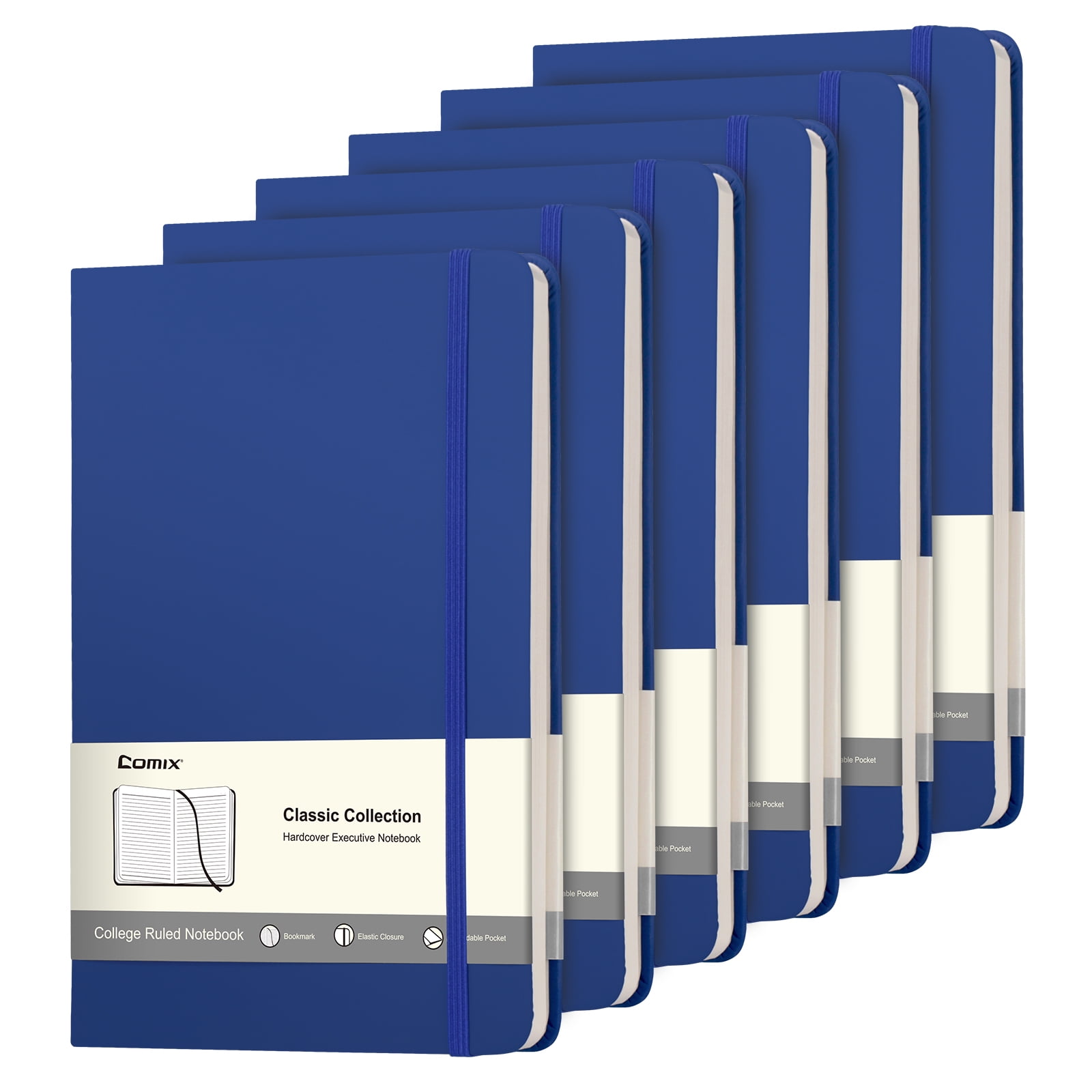 Comix 6 Pack Lined Journal Notebooks for Writing, 240 Pages, 5.4 x 8.3 ...