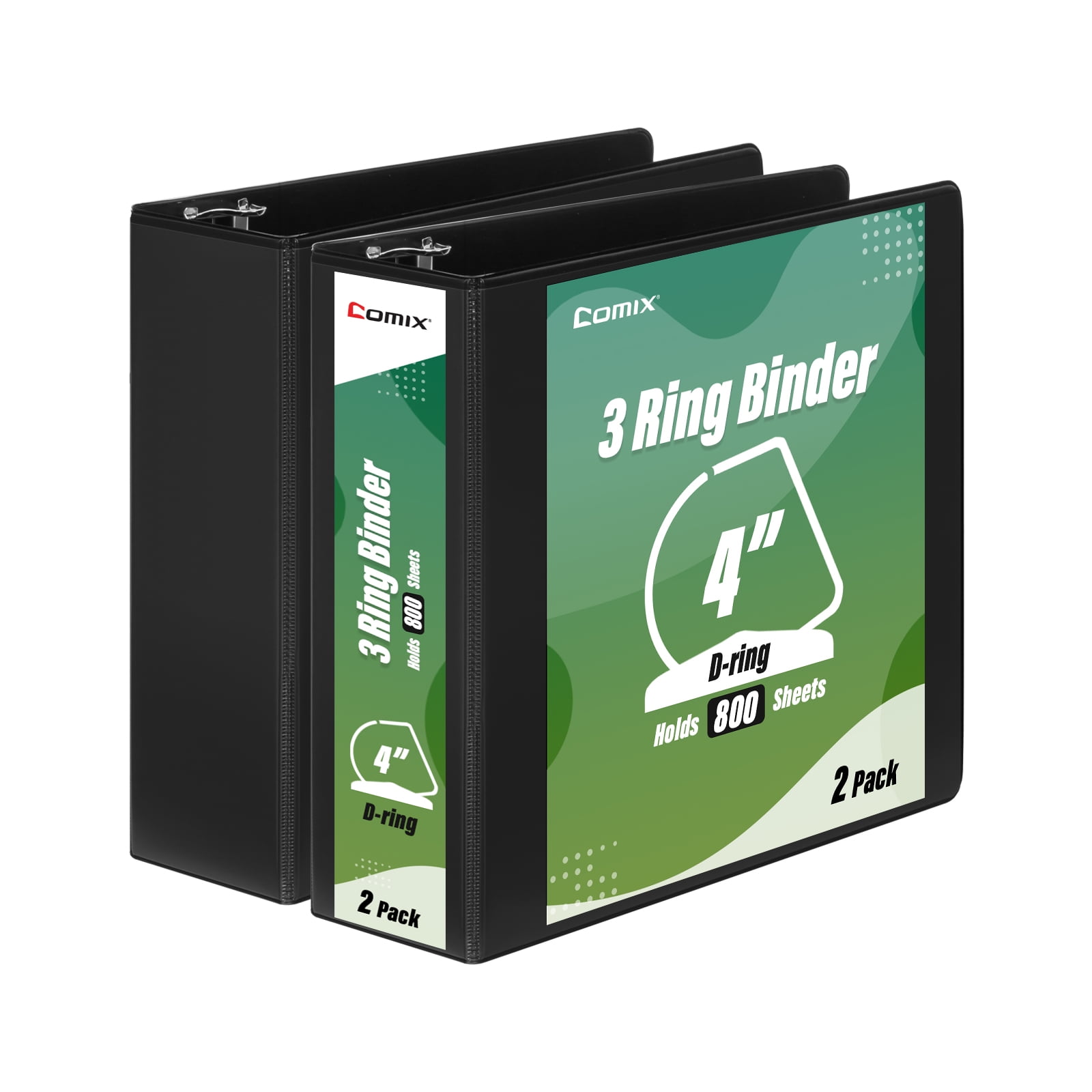 Comix Economy 3 Ring Binder, 4 inch D Ring Binders, Hold 835 Sheets, 2 ...