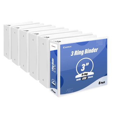 Pen + Gear 3 inch Durable Binder Black 4 Pack - Walmart.com