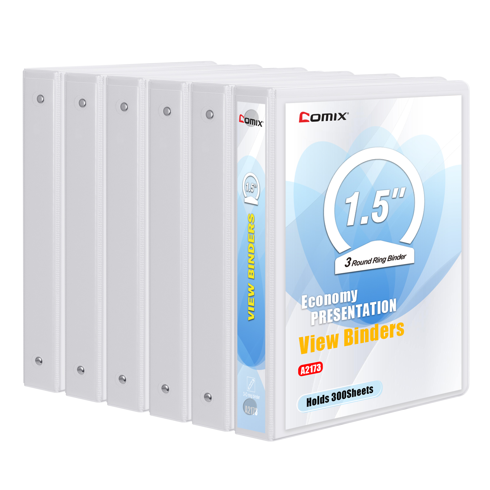 Office Impressions Economy Round Ring View Binder, 2" Capacity, White ...