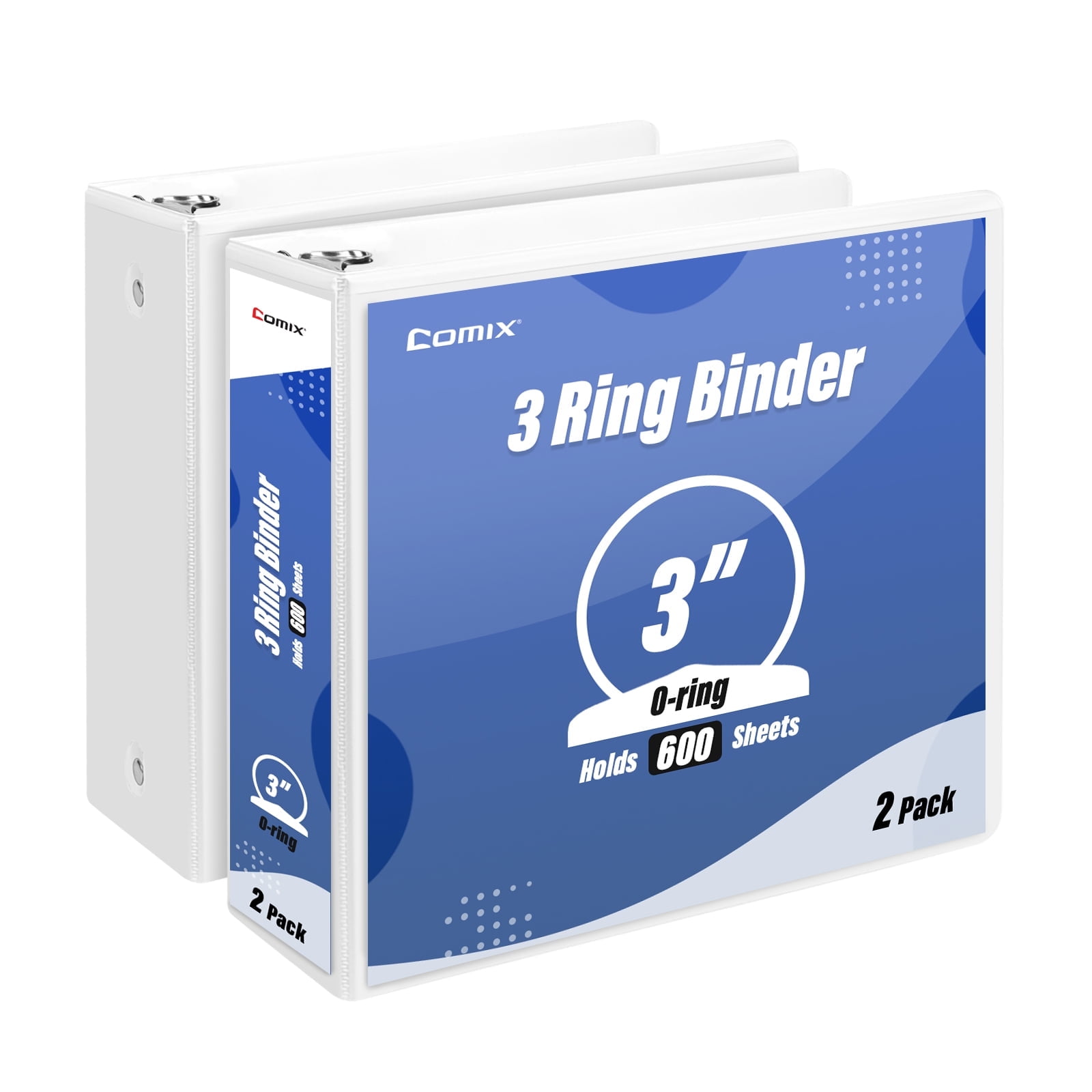 Comix Economy 3-inch 3 Ring Round View Binder with Clear Cover, Holds ...