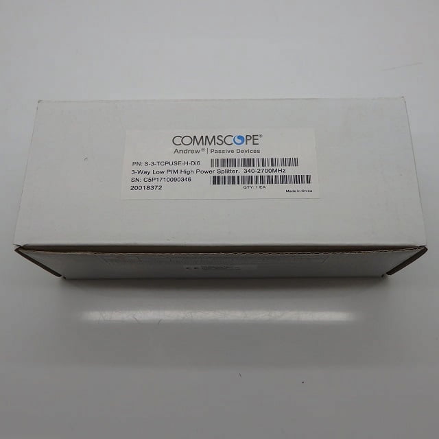 CommScope 340-2700MHz 3-Way Low PIM High Power Splitter S-3-TCPUSE-H ...