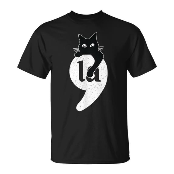 Comma La Cat Black Cat Lady TShirt - Walmart.com