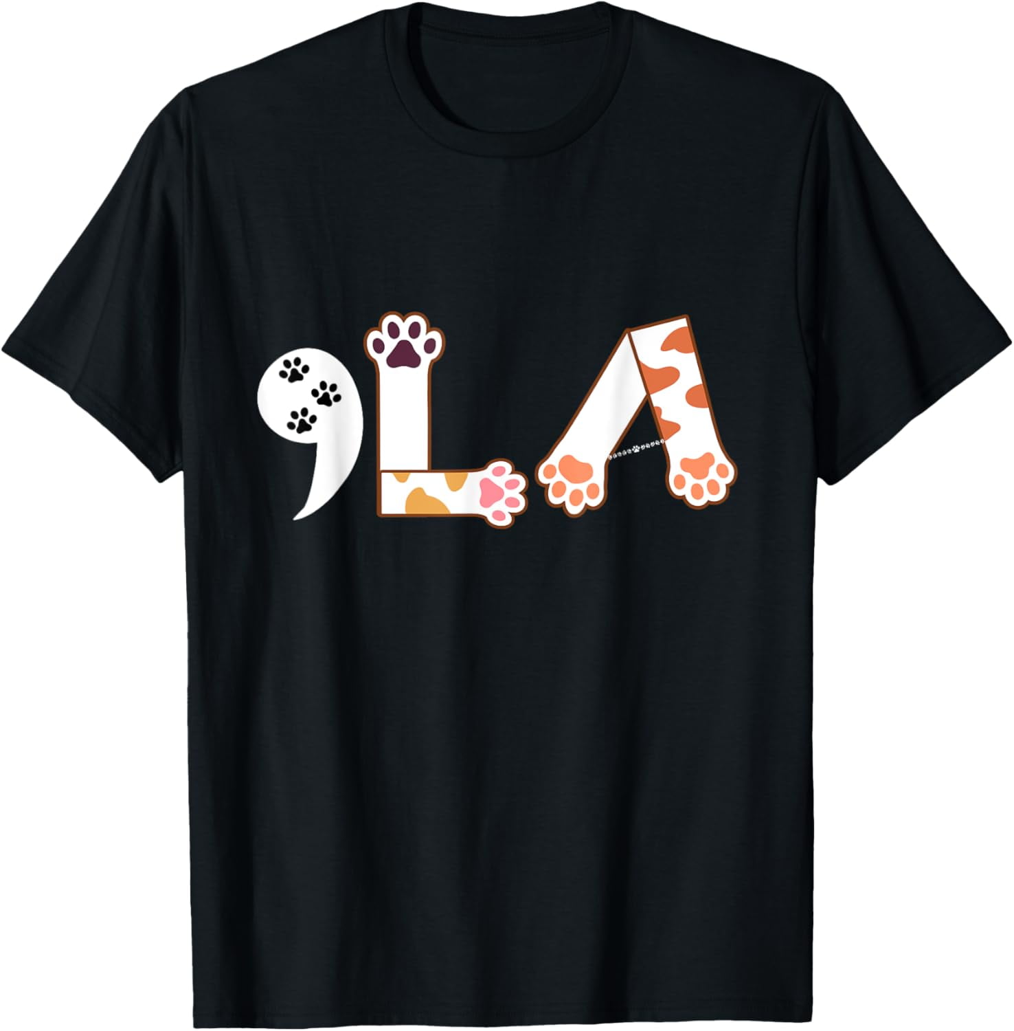 Comma La Cat Paw Funny Cat Lady for President Kamala Harris T-Shirt ...