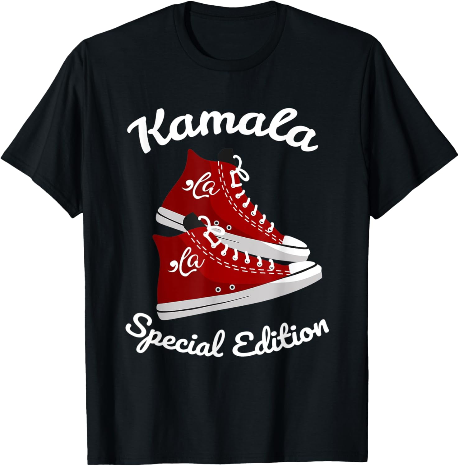 Comma La Funny Kamala Harris Vintage Sneakers T-Shirt - Walmart.com