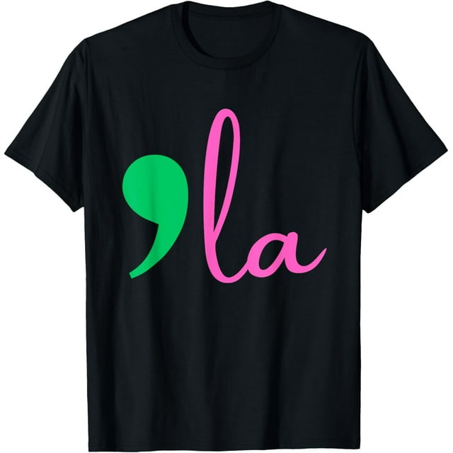 Comma La Kamala Harris 2024 President Comma La Green Pink T Shirt